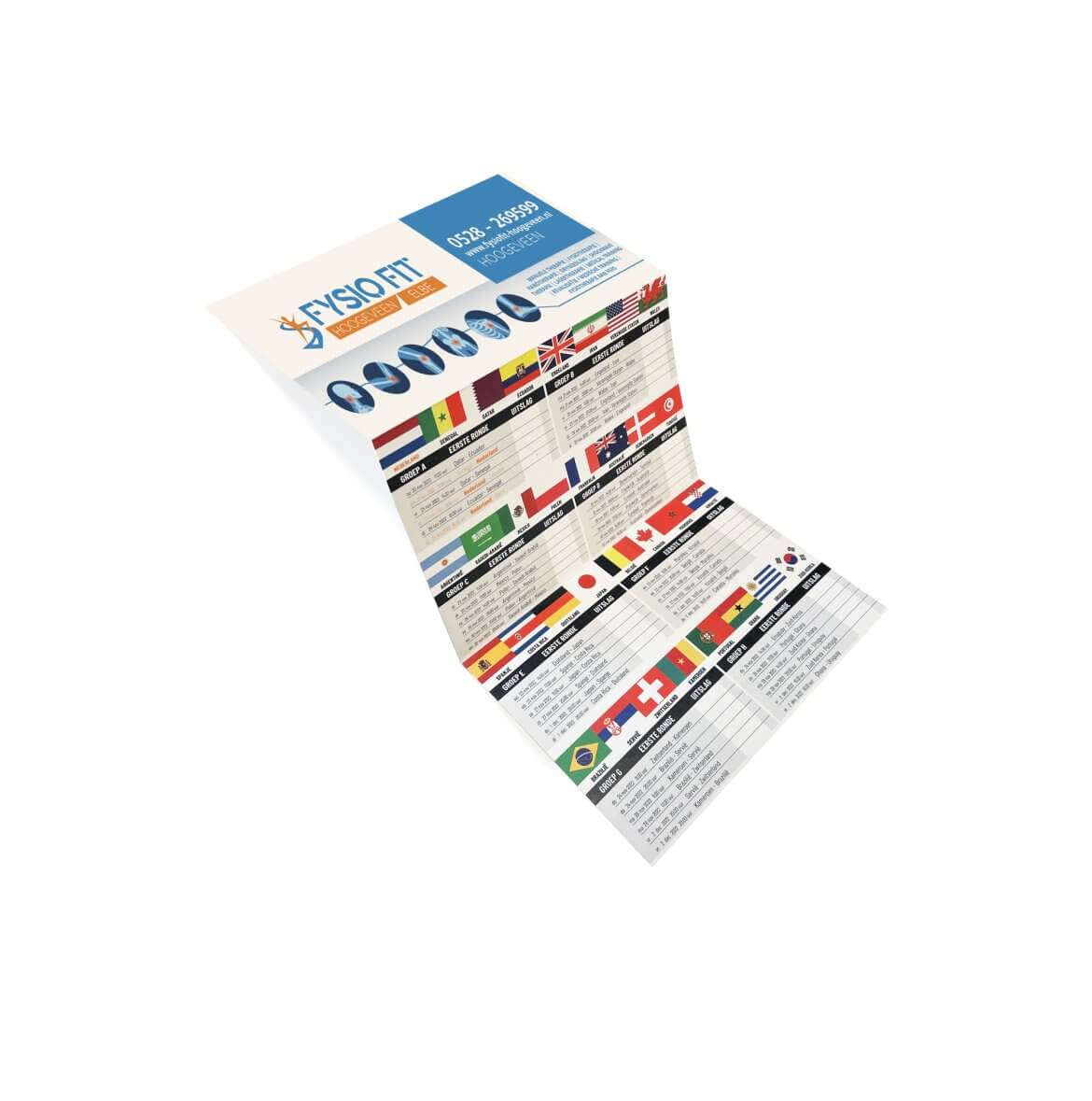 WK 2026 wedstrijdschema bedrukken - Snel en heel goedkoop!